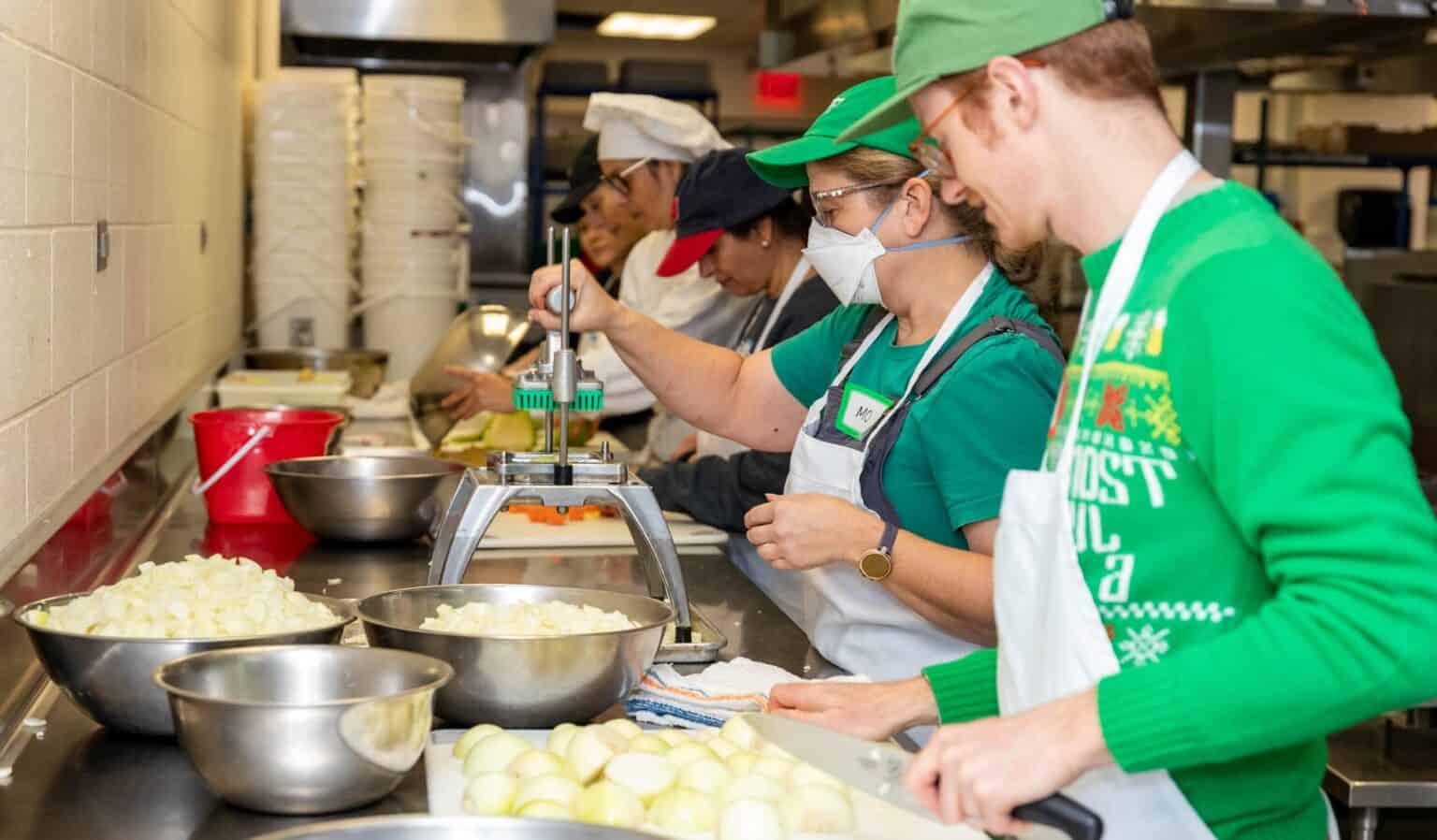 Students and employees made gallons of soup for the community ...